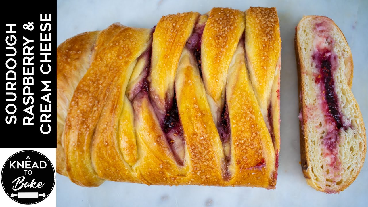 Sourdough Braided Cream Cheese & Raspberry Bread