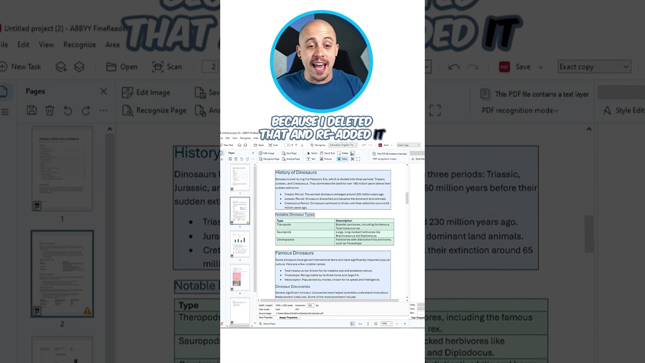 Add Tables to PDFs Fast in ABBYY FineReader #pdfeditor