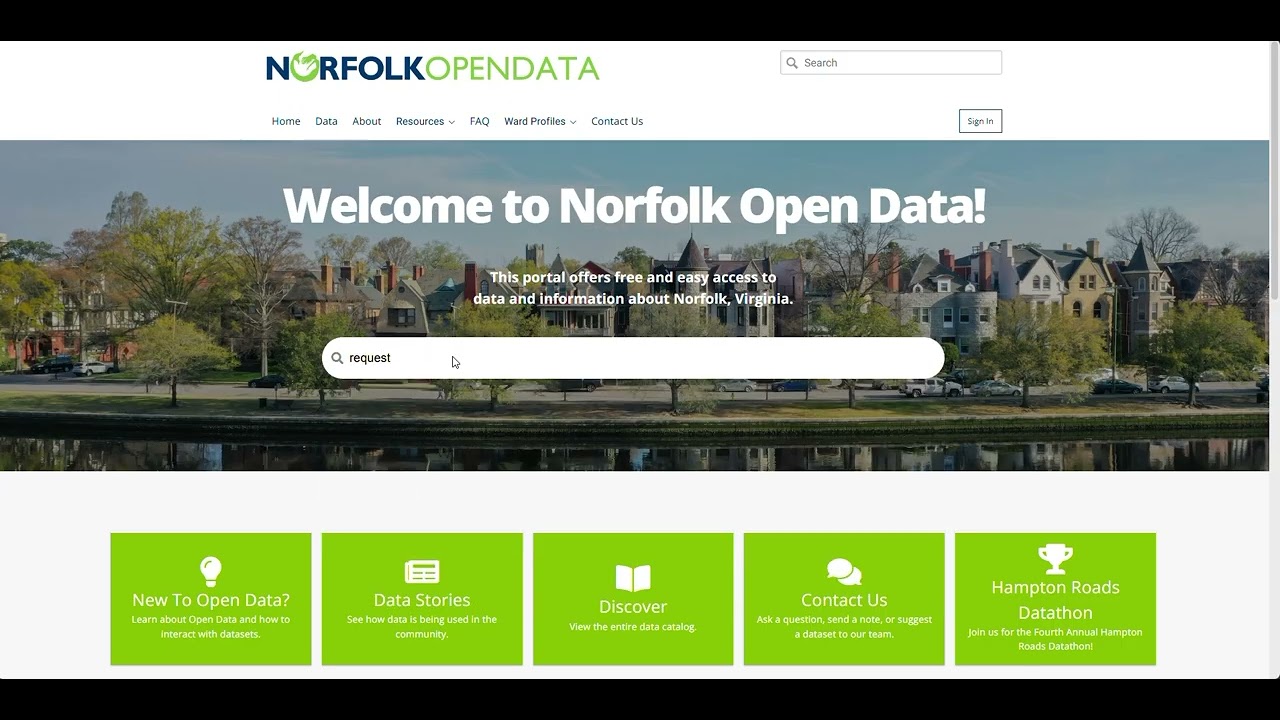 How to Find Datasets on the Norfolk Open Data Portal