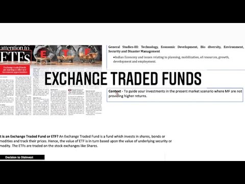 Exchange Traded Funds | Economics CA | Prelims | Mains | UPSC