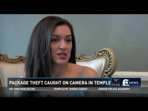 Package theft caught on camera in Temple