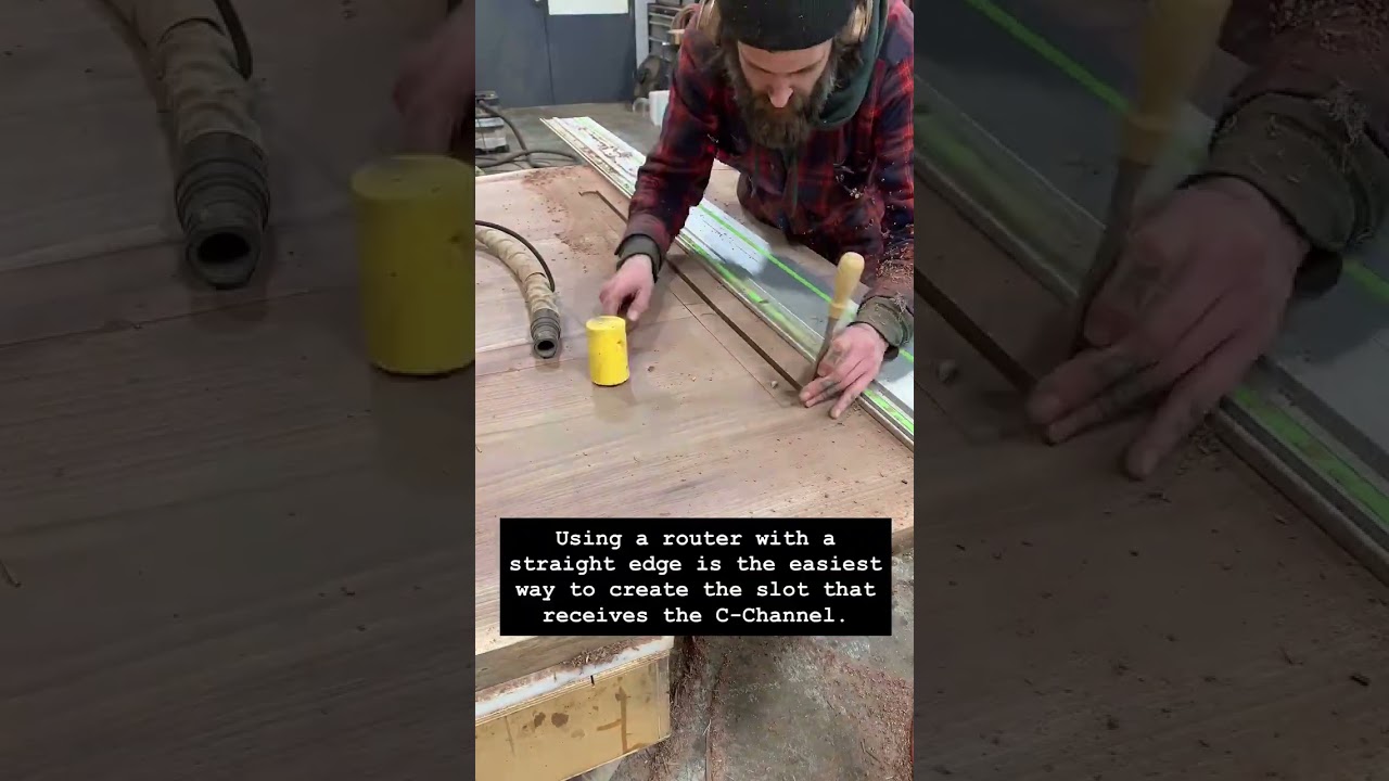 EASY C-Channel Install! #Woodworking #Cchannel #DiningTable #WoodShop #Maker #CustomTable