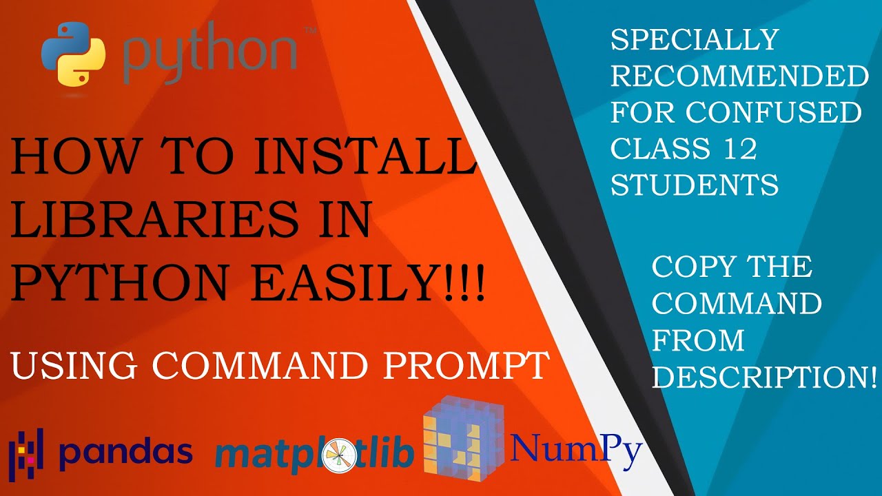 HOW TO EASILY INSTALL LIBRARIES IN PYTHON USING COMMAND PROMPT !!!