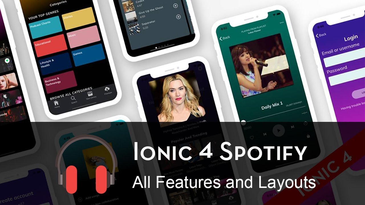 Ionic 4 Spotify Starter - Enappd