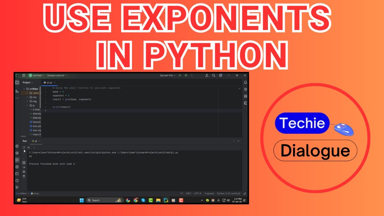 How to Use Exponents in Python - Full Tutorial {2025}