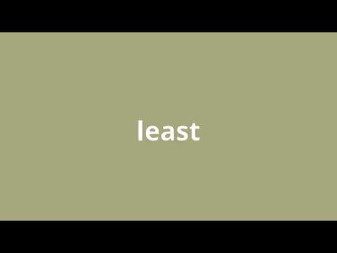what is the meaning of least