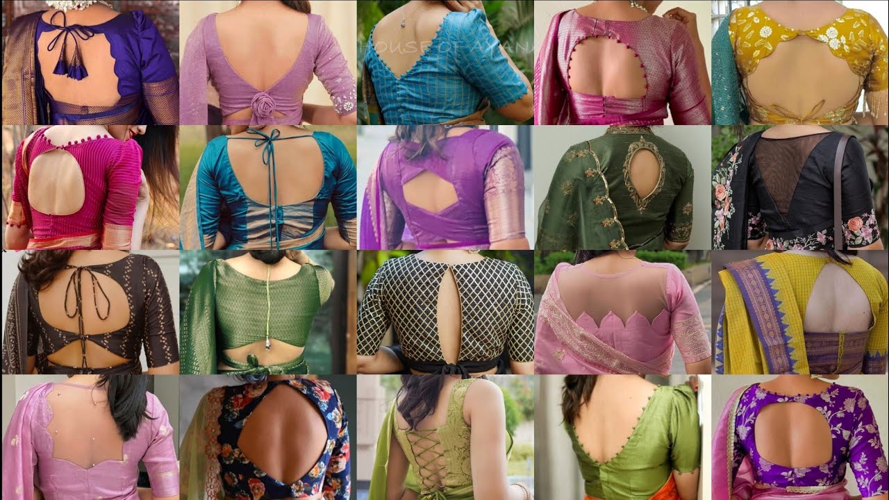 Simple Elegant Blouse Back Neck Designs 😍|Beautiful Silk Saree Blouse Back Neck Design Ideas❤️|