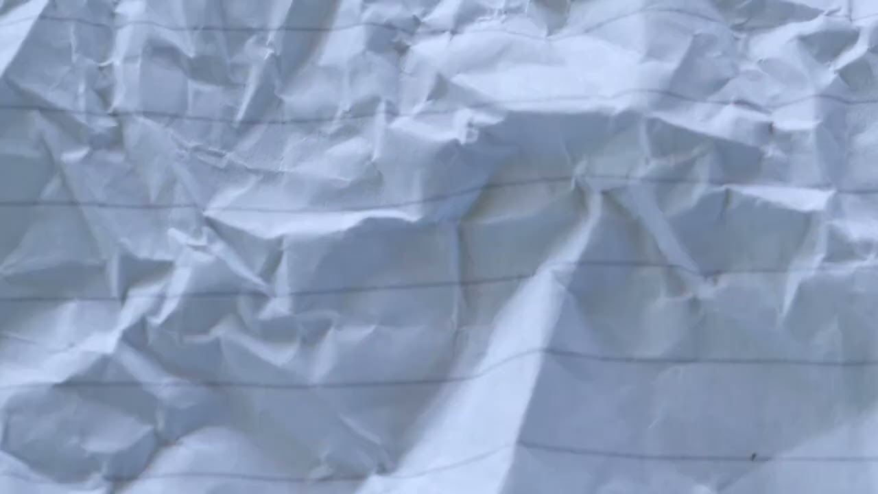 **FREE** Crumpled Lined Paper Background Stock Video