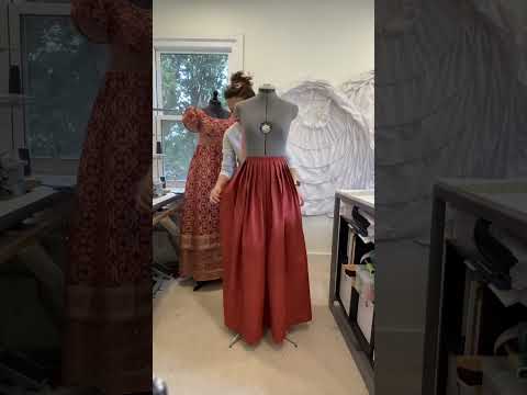 Whipping up an 18th century petticoat today. #18thcentury #historicalsewing #historicalclothes