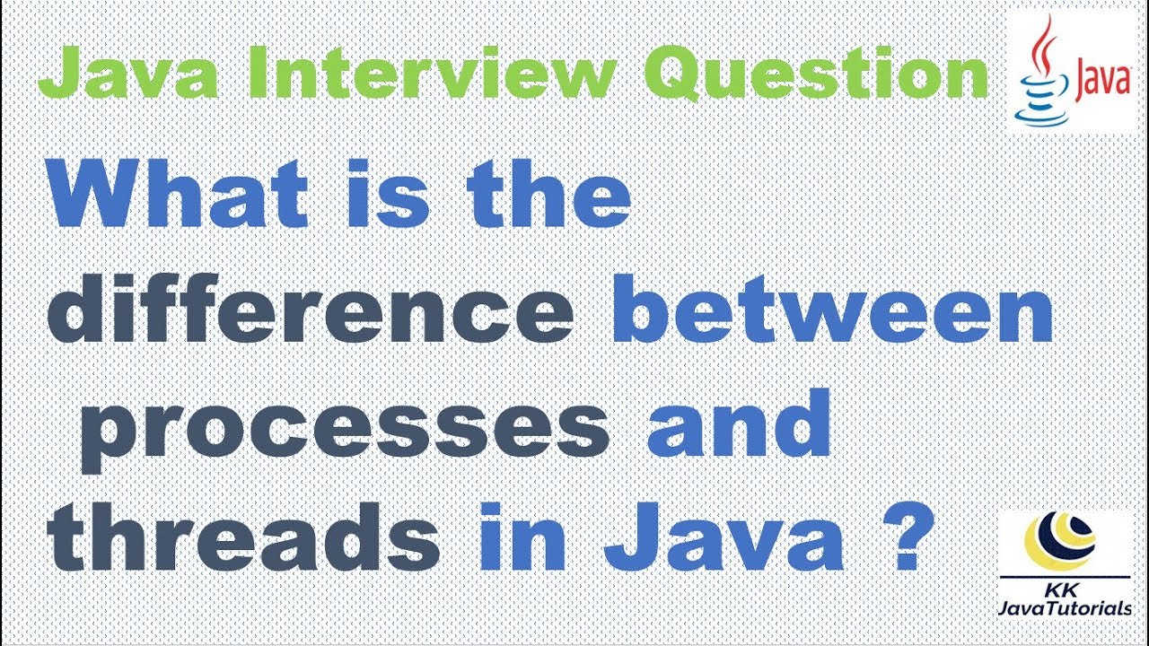 What is the difference between processes and threads in Java ? ||Java Concurrency Interview Question
