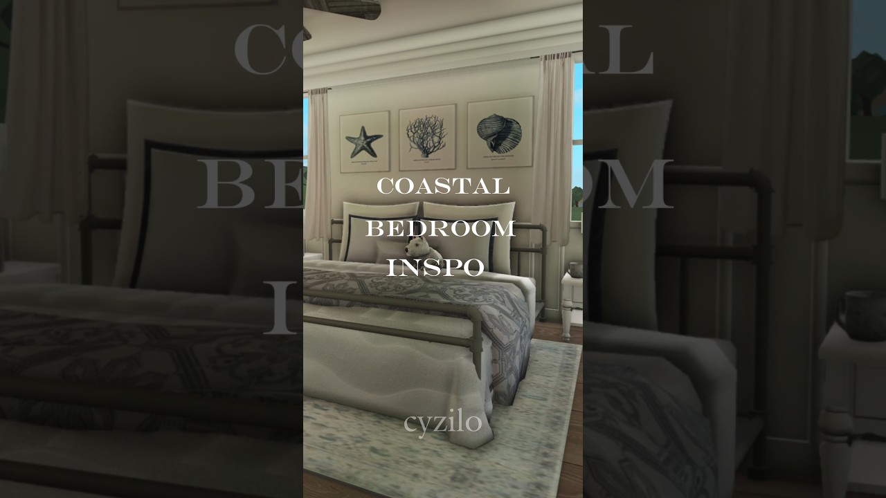 coastal bedroom inspo ♡ #roblox #bloxburg #beach #coastal #bloxburgbuilds #bedroom