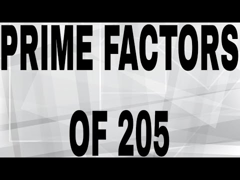 PRIME FACTORS OF 205