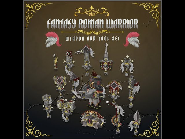 Fantasy Animated Roman Warrior Weapon Set Minecraft Texture Pack