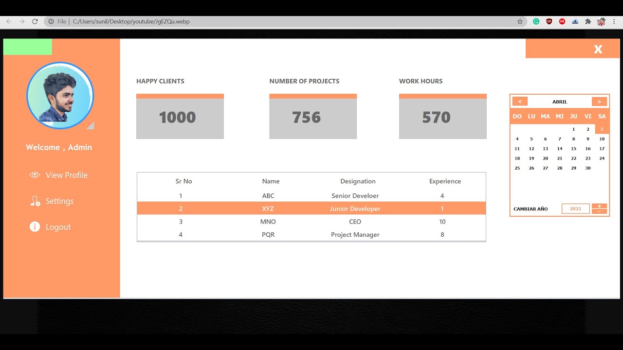 JAVA-How to design a simple dashboard UI using Swing and Java -Netbeans ||Unique Developer || 2021
