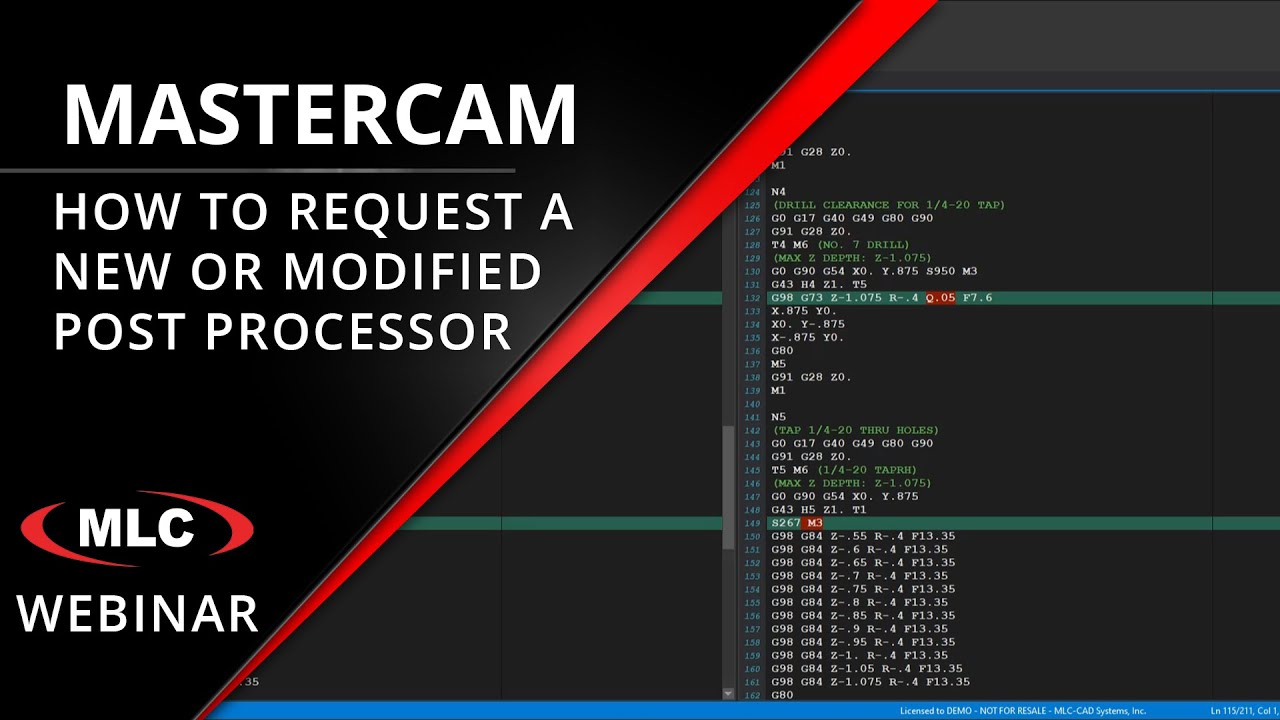 How to Request a Post Processor for Mastercam - MLC CAD Systems