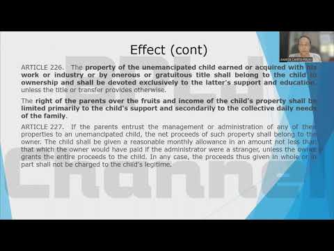 Family Code - Parental Authority