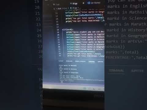 Python program for Percentage#coding #python #yrunmk