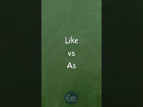 Like vs As 🤔 What's the Difference? English Explained #words #meaning #difference #english #esl