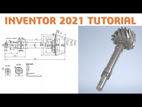 Inventor 2021 Tutorial #187 | 3D Bevel Gear Generate Design | CAD CAM TUTORIAL