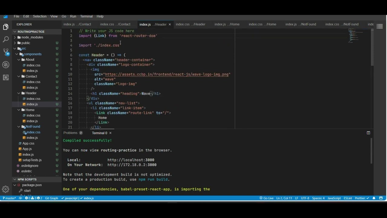 React JS | Routing Practice | Coding Practice-22 | NxtWave CCBP 4.0