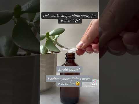 How I calm my restless legs before sleep. DIY magnesium spray! #magnesiumspray#restlesslegs#sleep