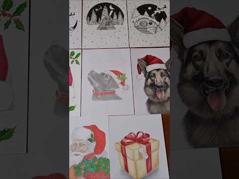 My Christmas Drawings 🎄 #noel #christmasart #noel2024 #artwork #artistlife