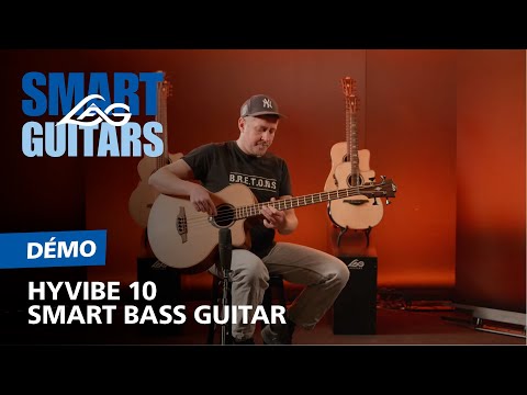 LAG Guitars HyVibe 10 Smart Acoustic Bass Guitar, Natural | Reverb