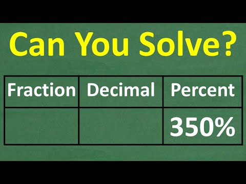 What’s Equal to 350%? Basic Math Decimals And Fractions!