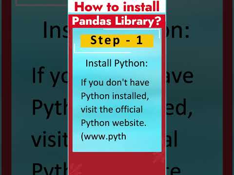 How to set up Pandas ? | Python Library for Data Science Interview Q&A