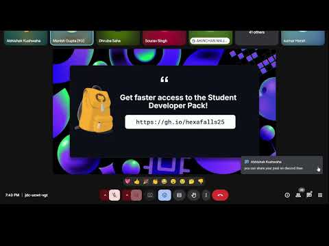 GITHATCH: HexaFalls’ GitHub Student Pack Workshop ✨