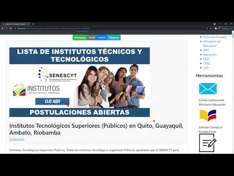 Institutos Tecnológicos Superiores Públicos Quito Guayaquil Ambato Riobamba https://a.elyex.com/c24