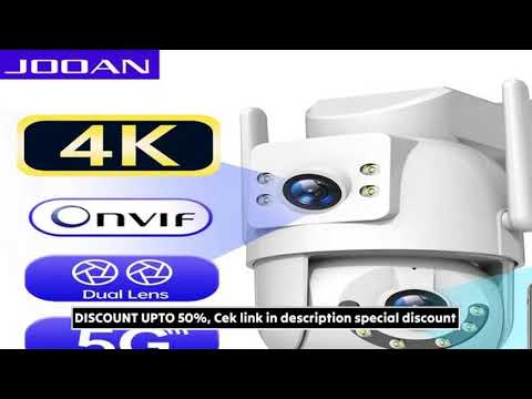 Jooan 4K 8MP HD Wifi PTZ Camera Outdoor 5G Wifi Dual Lens Security IP