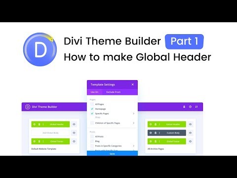 Divi Theme Builder Part 1 | How to make Global Header