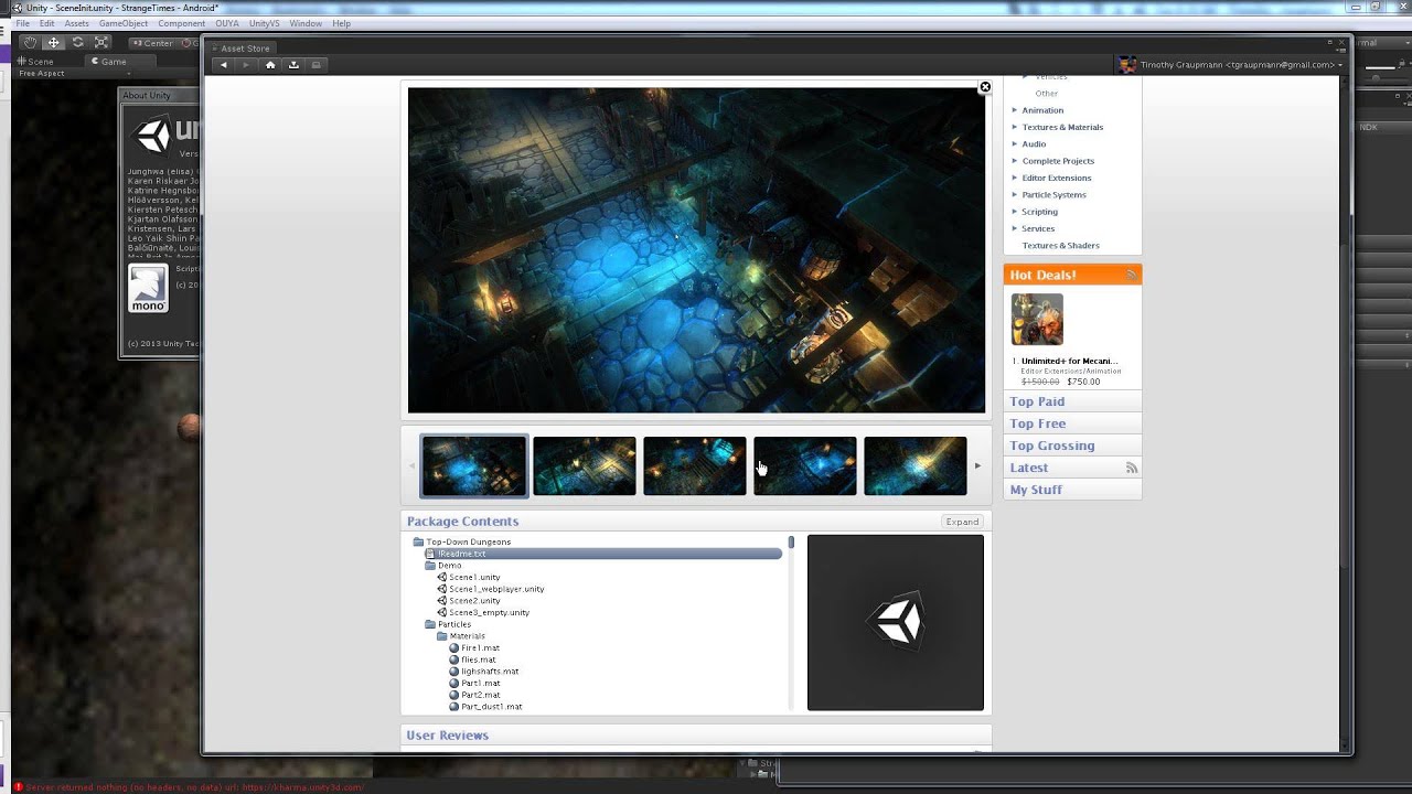 Bug Report - Unity Asset Store Left and Right Keyboard Keys