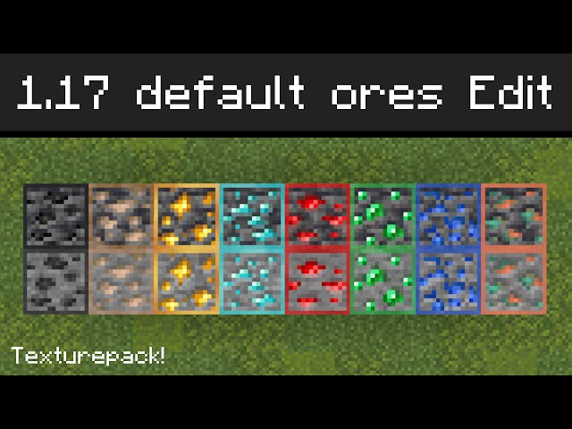 Outlined 1.17 Default Ores Minecraft Texture Pack