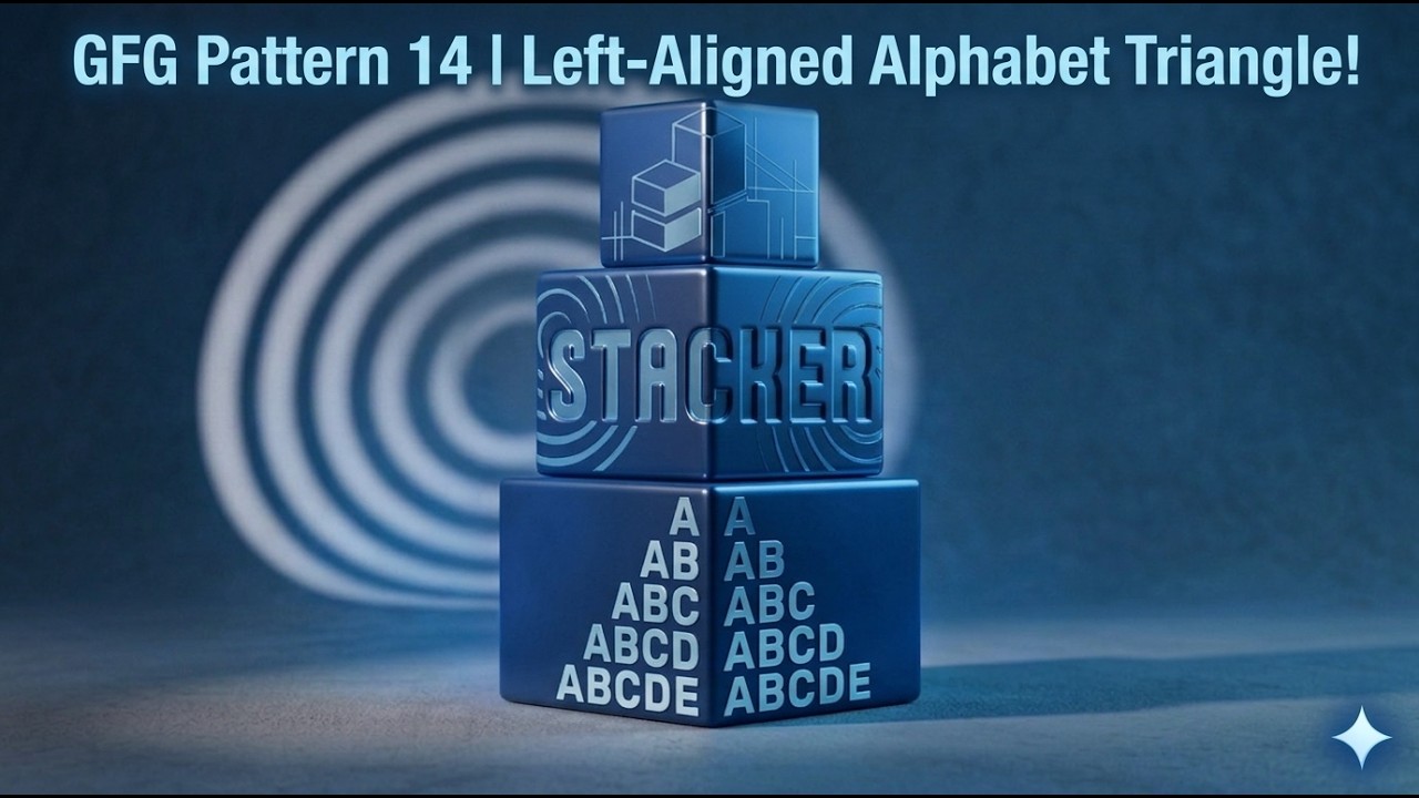 GFG Pattern 14 Explained: Step-by-Step Logic, Dry Run, and Complexity (Java Tutorial)