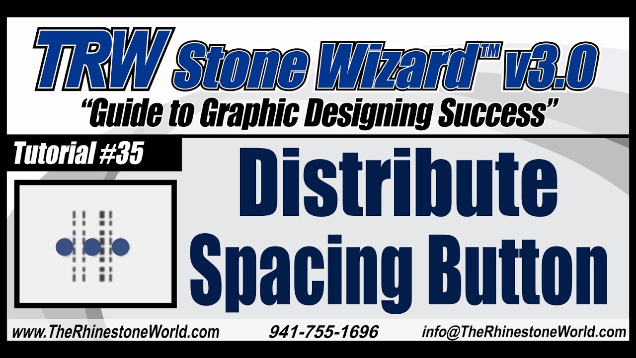 TRW Stone Wizard 3 Tutorial 35 Distibute Spacing Button