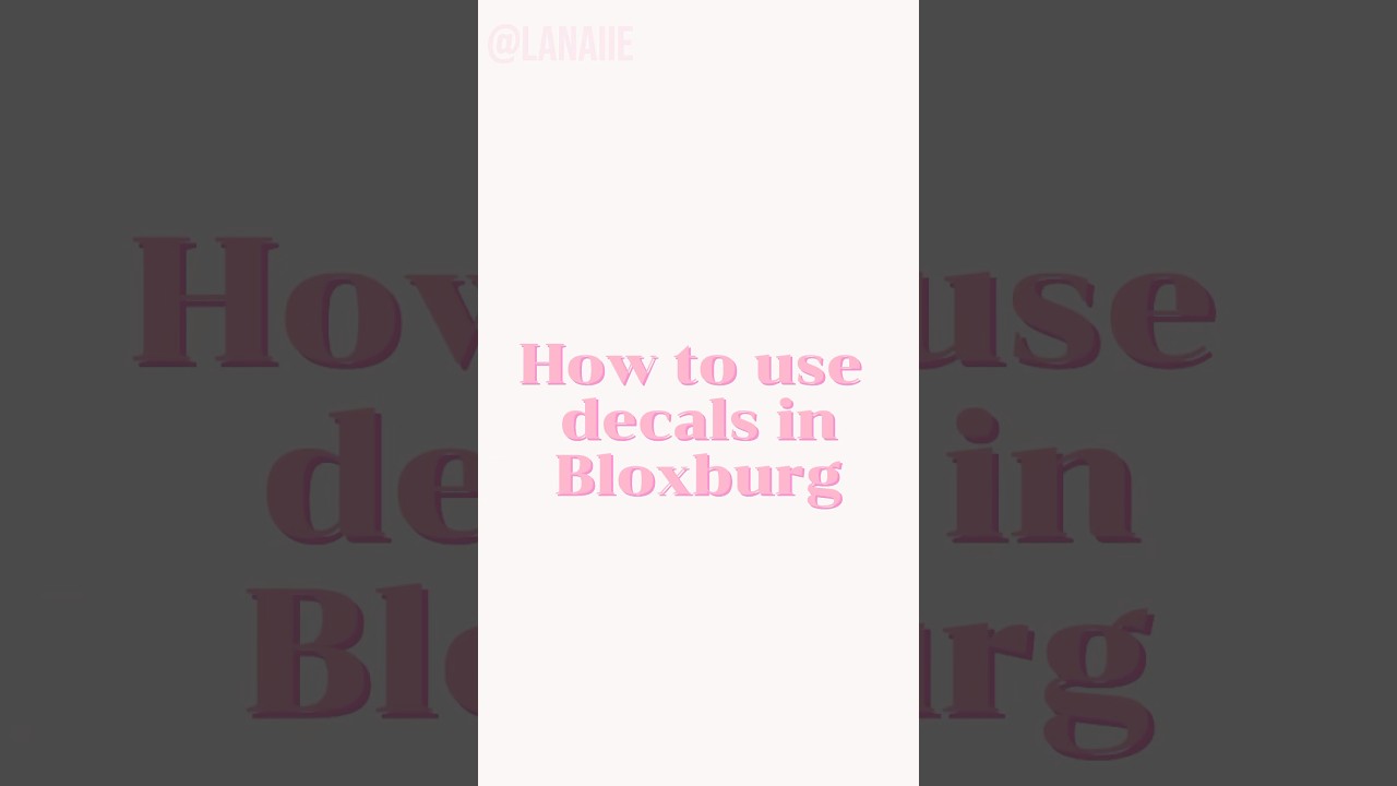How to use decals in #bloxburg🎀 #roblox #bloxburgspeedbuild #bloxburgbuild