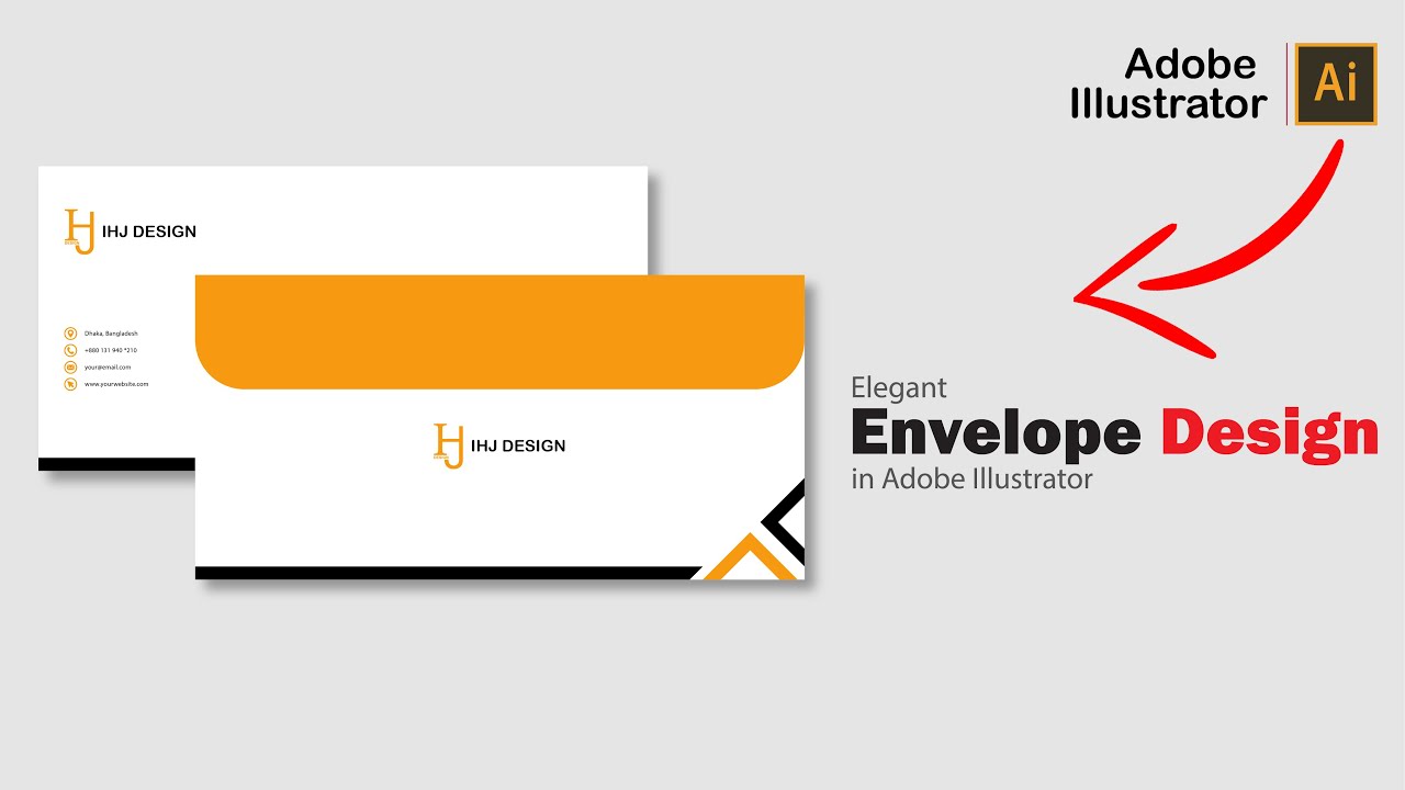 Elegant Envelope Design in Adobe Illustrator | Step-by-Step Tutorial