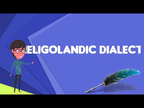 What is Heligolandic dialect?, Explain Heligolandic dialect, Define Heligolandic dialect