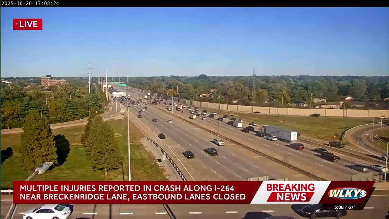 All lanes blocked on I-264 E after multi-vehicle crash