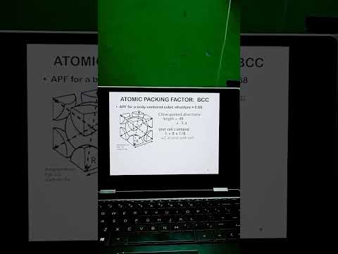 Atomic packing factor in BCC