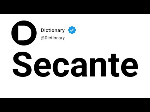 Secante Significado En Inglés