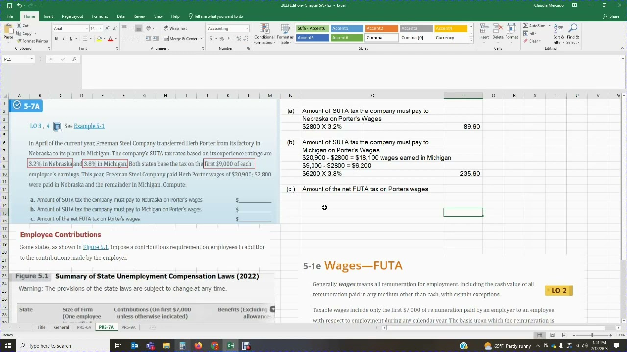 2023 Payroll - Chapter 5 Problem 5-7A