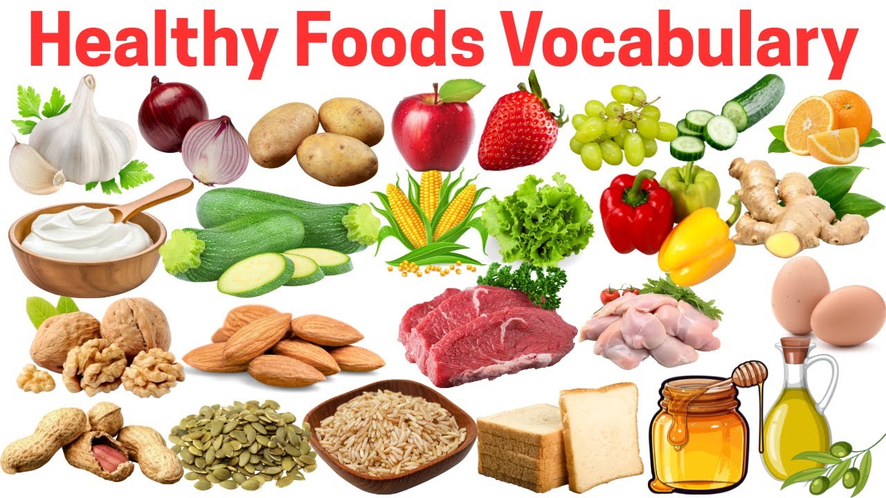 50 Healthy Foods Vocabulary with Benefits | Learn Food Names for Kids and Families