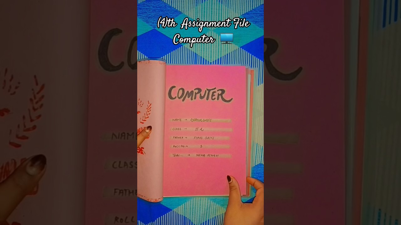 (4) Assignment File Computer  🖥  #shorts #ytshorts #diy #assignment #file #computer #handmade