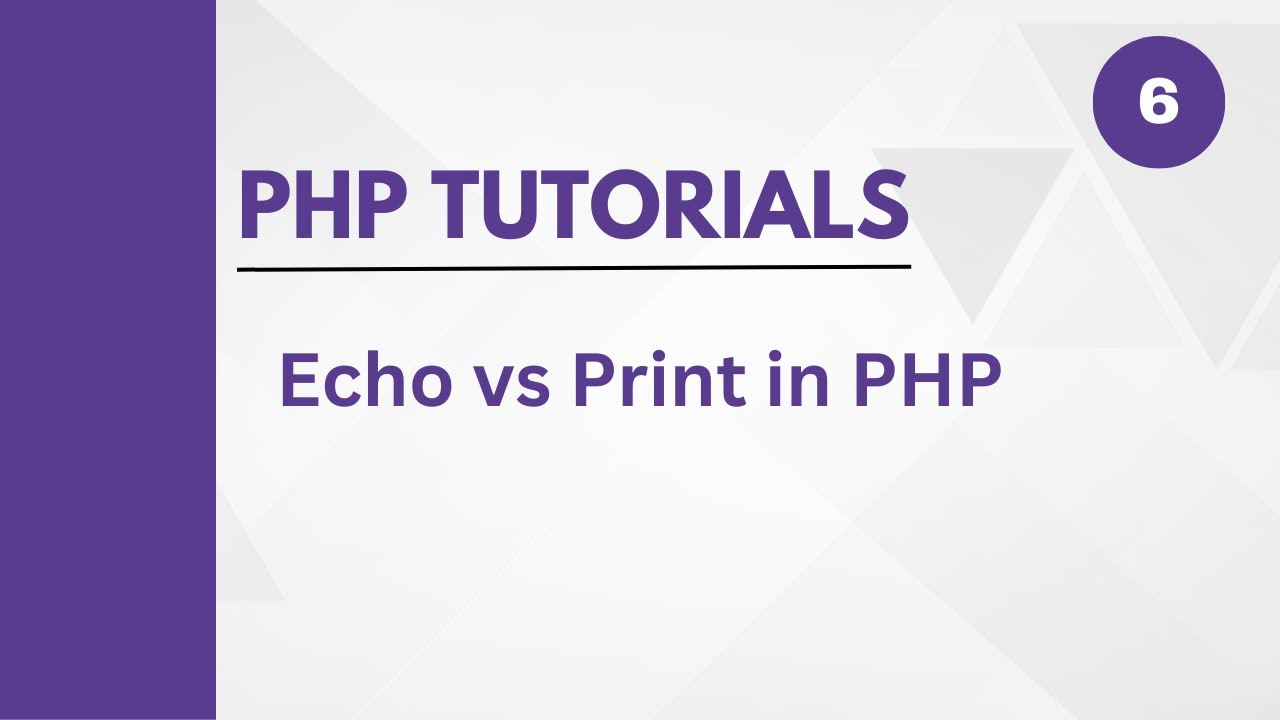 What is difference between echo and print in PHP | PHP Tutorial #6