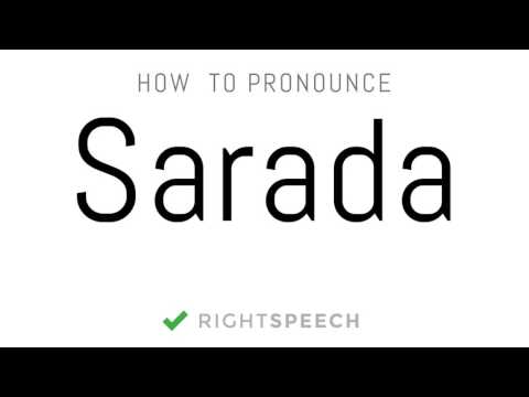 Sarada - How to pronounce Sarada - Indian Girl Name
