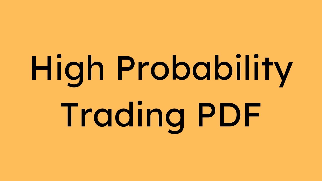 High Probability Trading PDF | High Probability Trading Marcel PDF Free Download