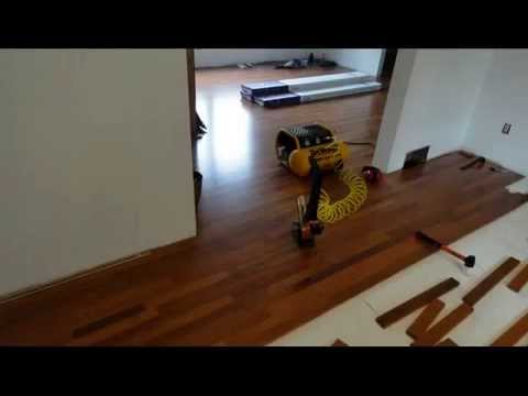installation of brazilian cherry hardwood flooring